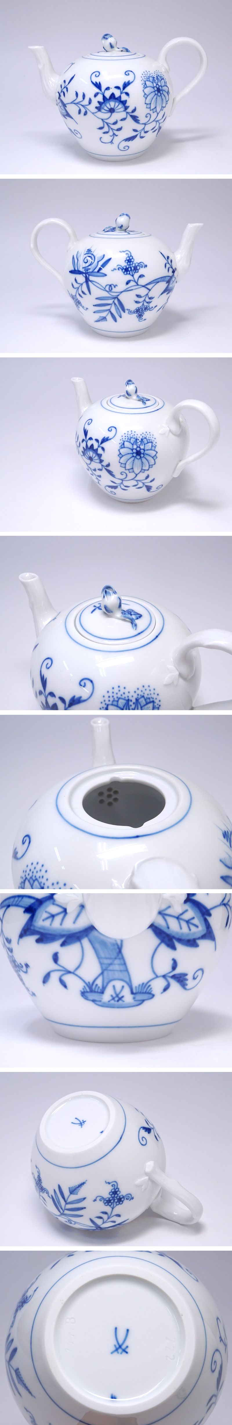 日本代購代標第一品牌【樂淘letao】－慶應 大御所俳優の愛蔵品【MEISSEN/マイセン】大人気シリーズ『ブルーオニオン』ティーポット 高さ10㎝ 無傷完品37